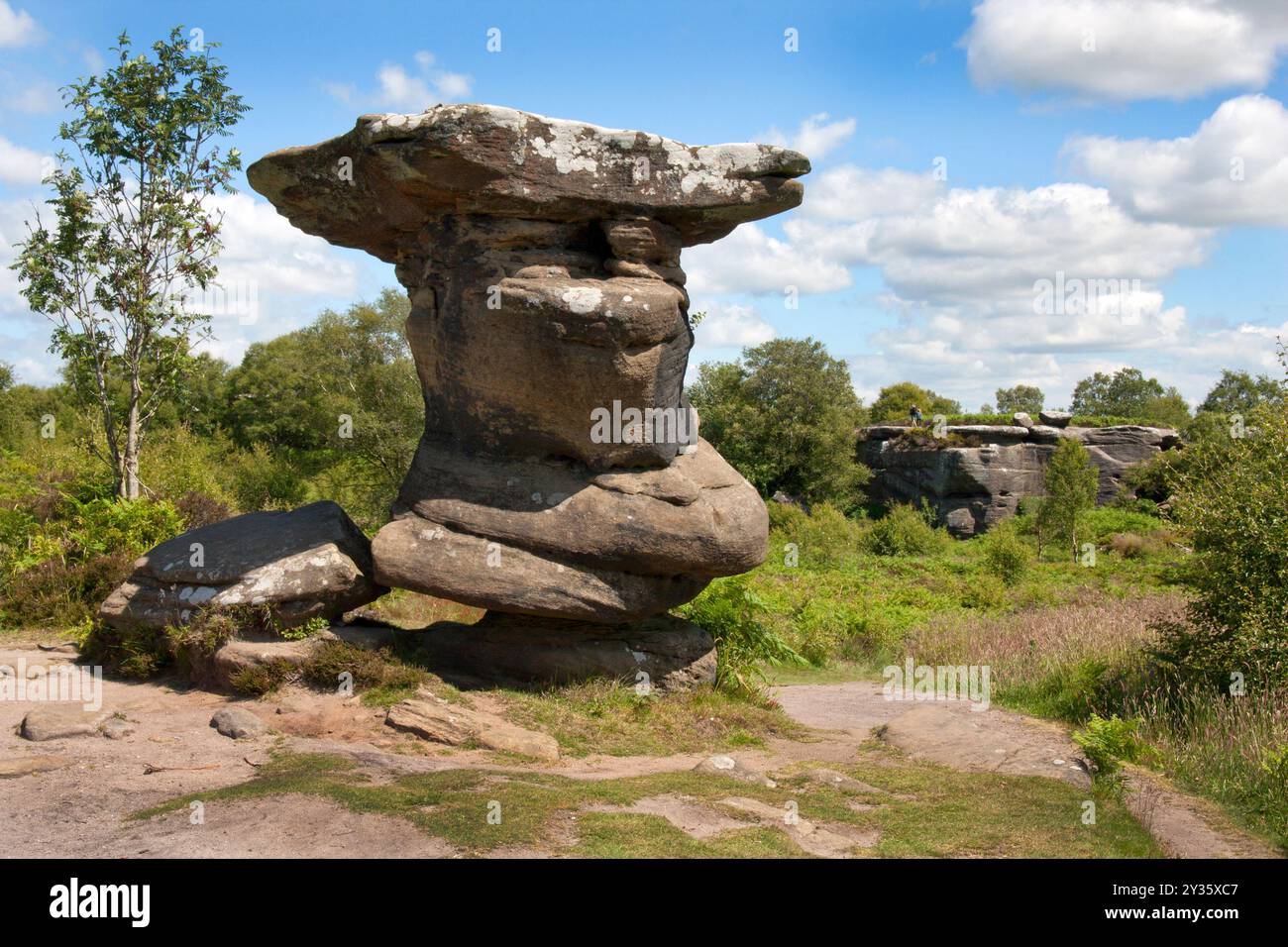 rock formation shaped like man in a hat, one of Brimham Rocks famous ...