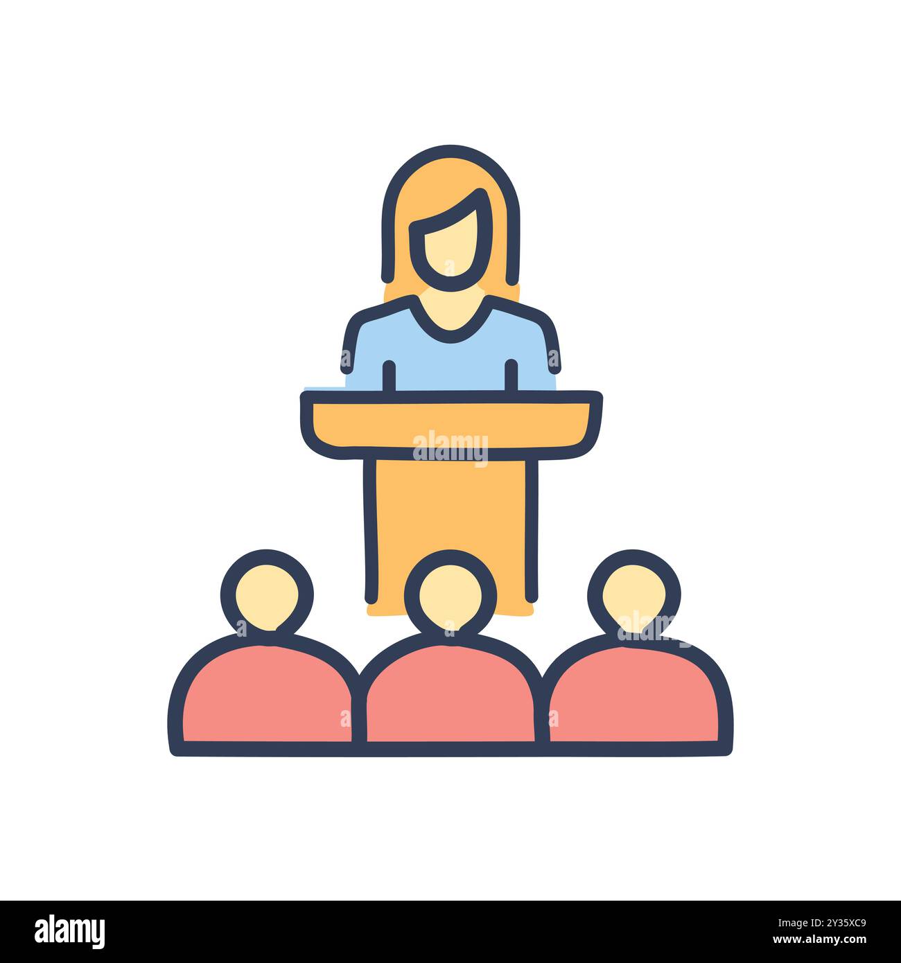 Addressing an audience Stock Vector Images - Alamy
