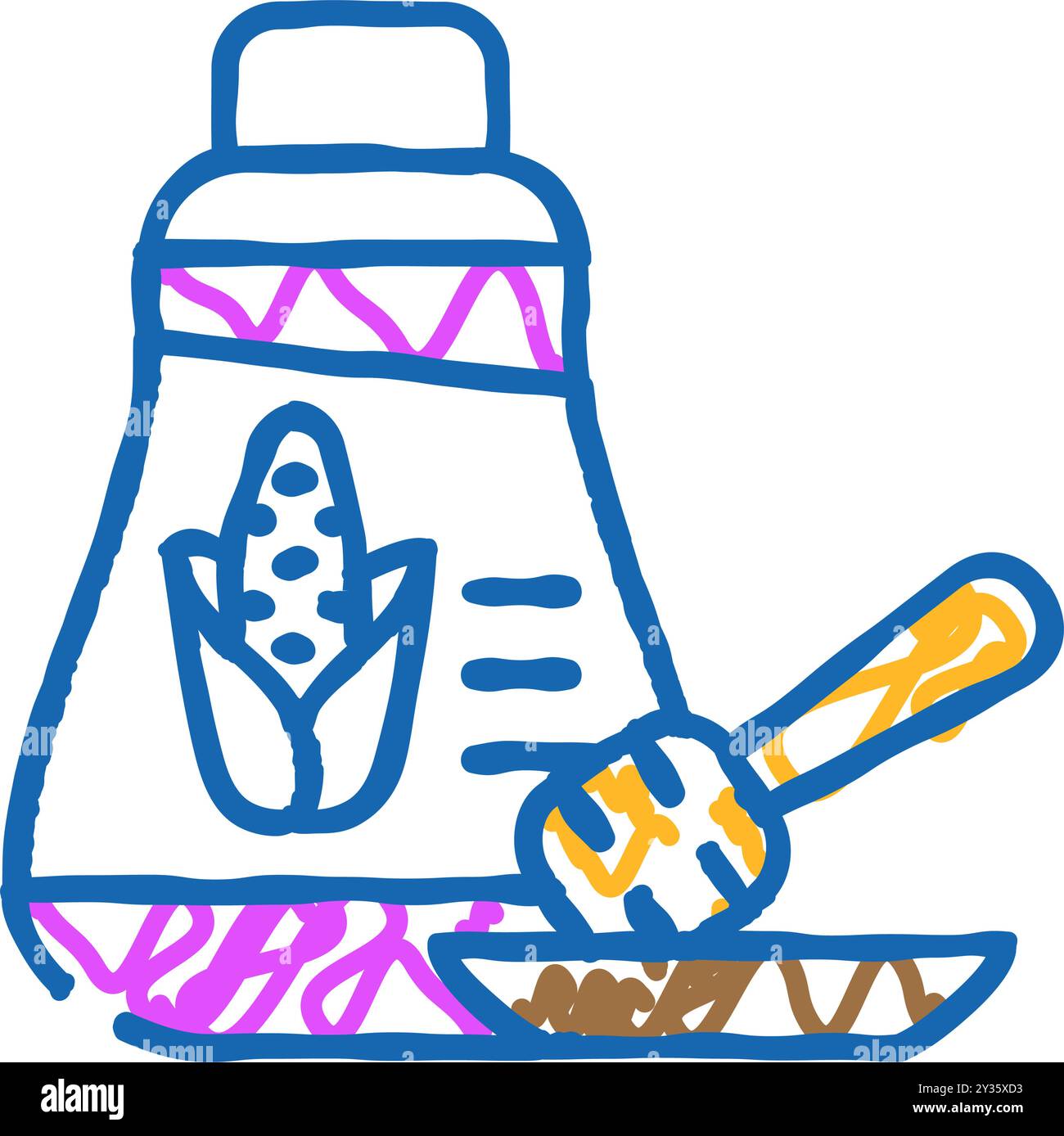 corn syrup icon doodle illustration Stock Vector Image & Art - Alamy