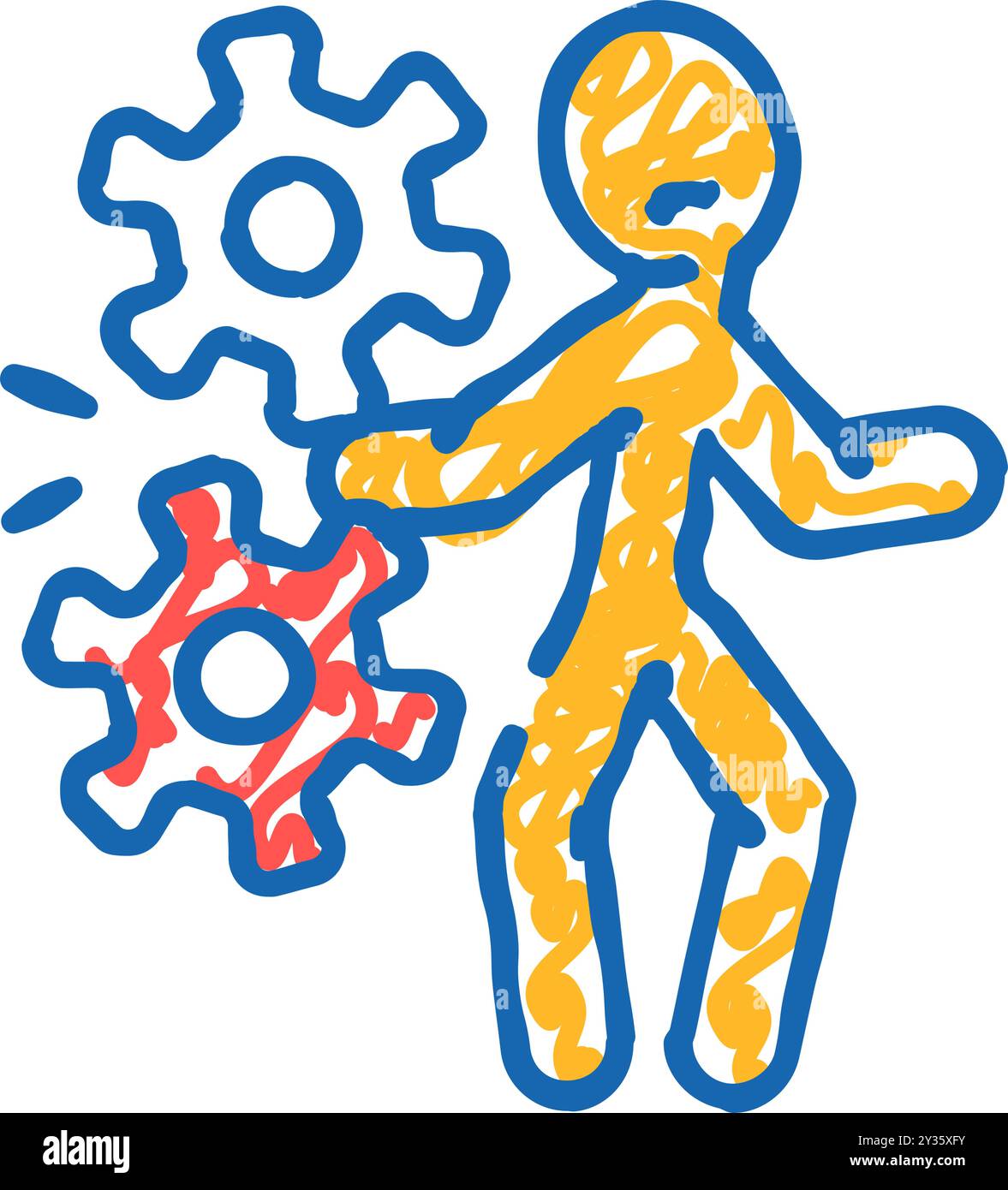 work injury accident icon doodle illustration Stock Vector Image & Art ...