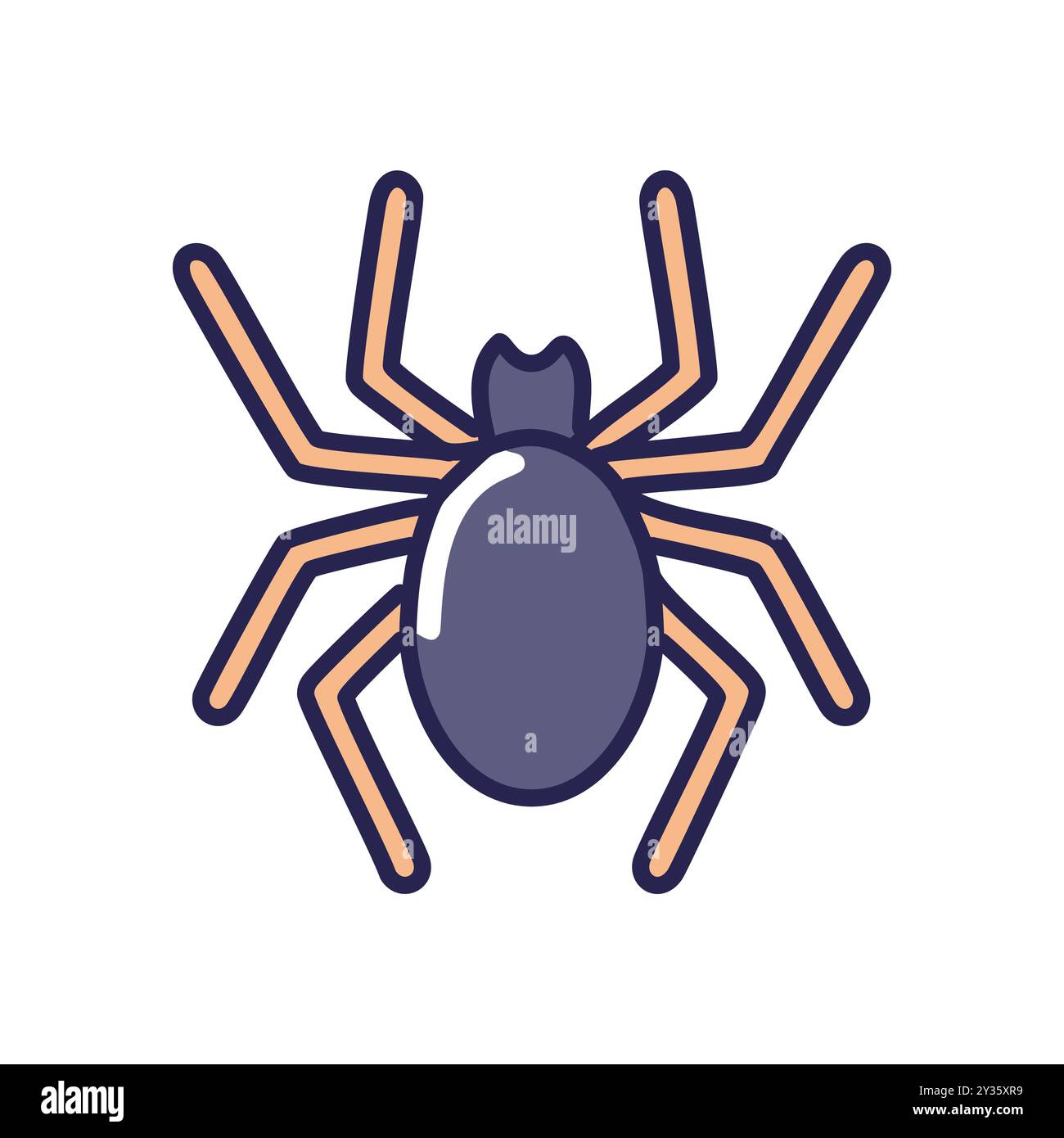 Cartoon spider illustration. A colorful cartoon spider with eight legs ...