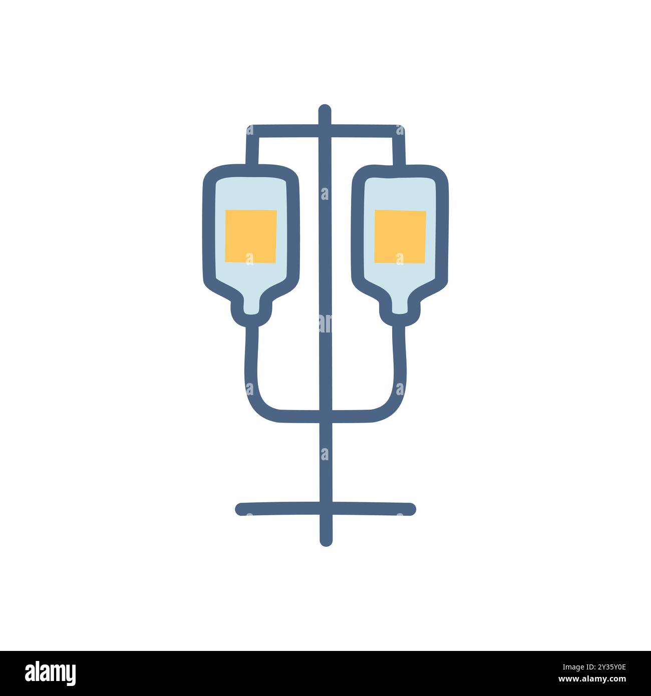 Iv drip stand. Medical intravenous drip stand with two bottles for ...
