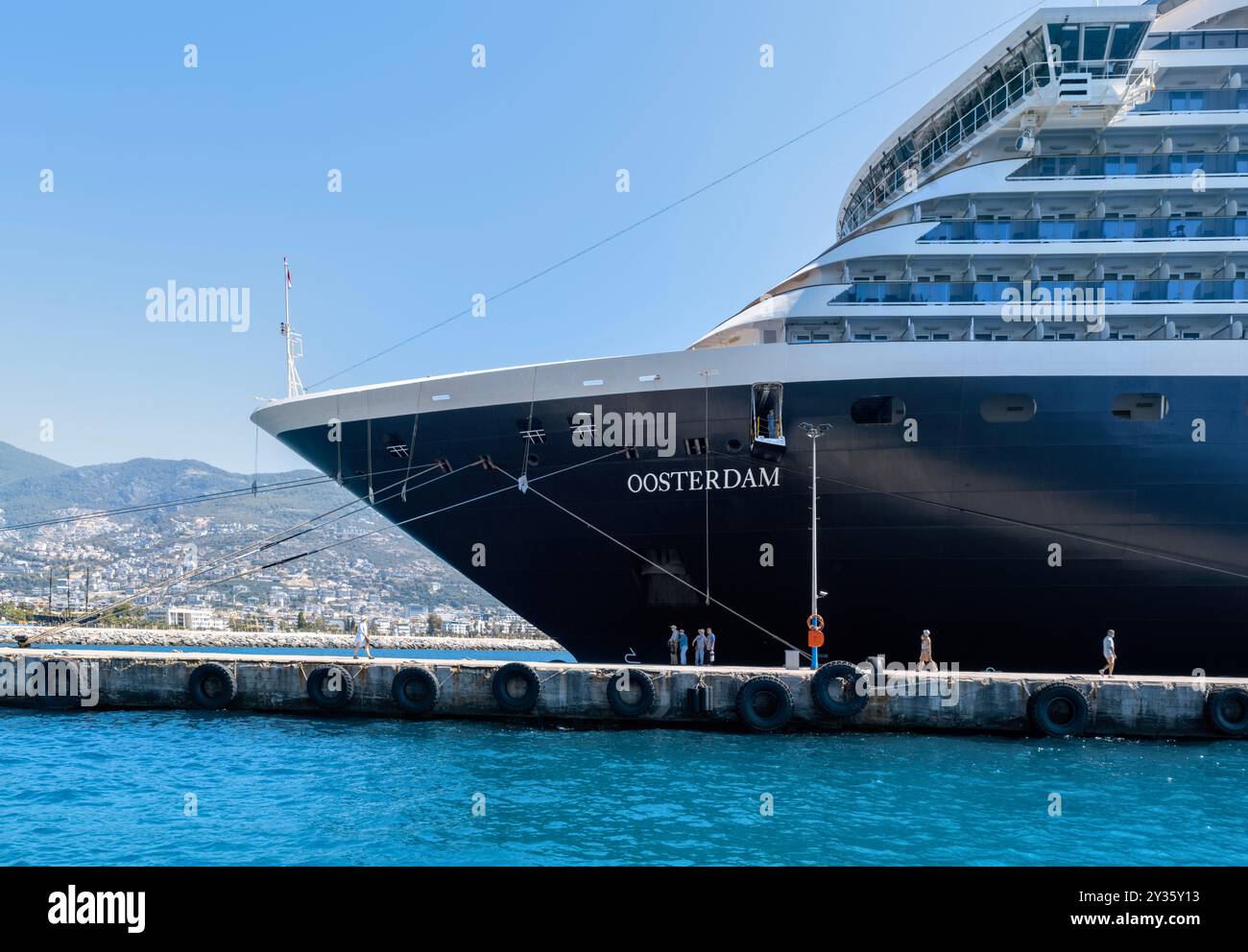 Oosterdam cruise ship, owned by Holland America at the cruise port in ...