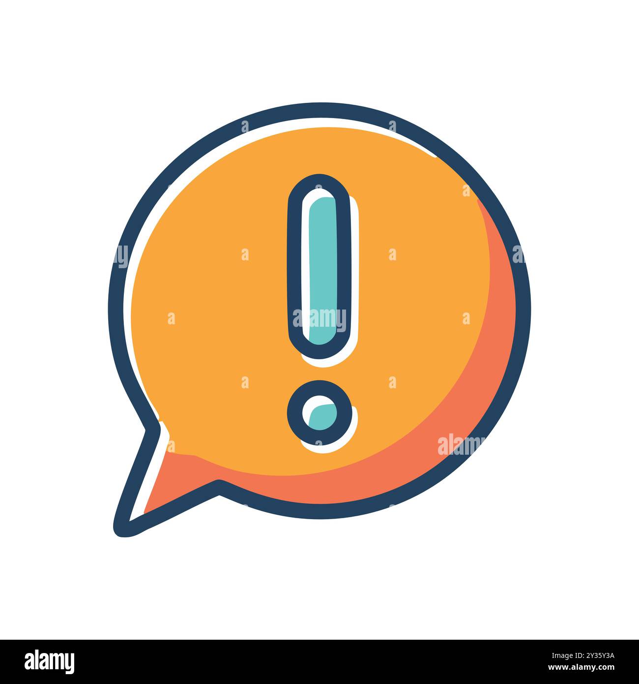 Alert speech bubble. Colorful speech bubble with exclamation mark ...