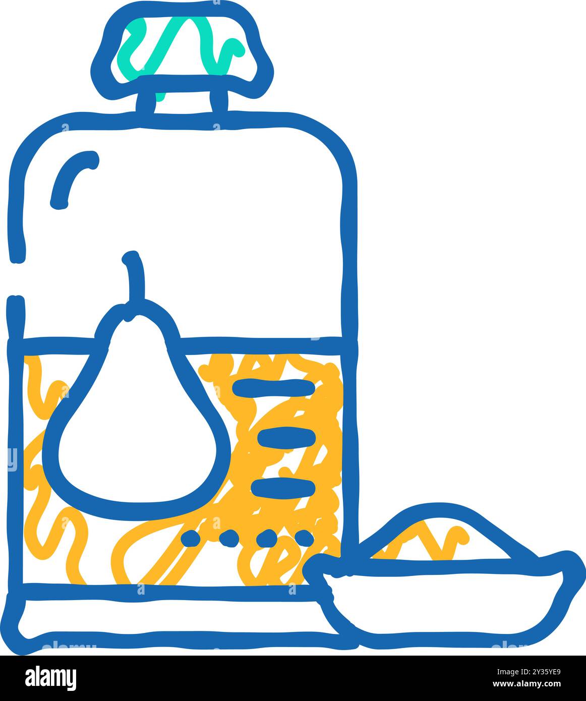 pear baby food icon doodle illustration Stock Vector Image & Art - Alamy