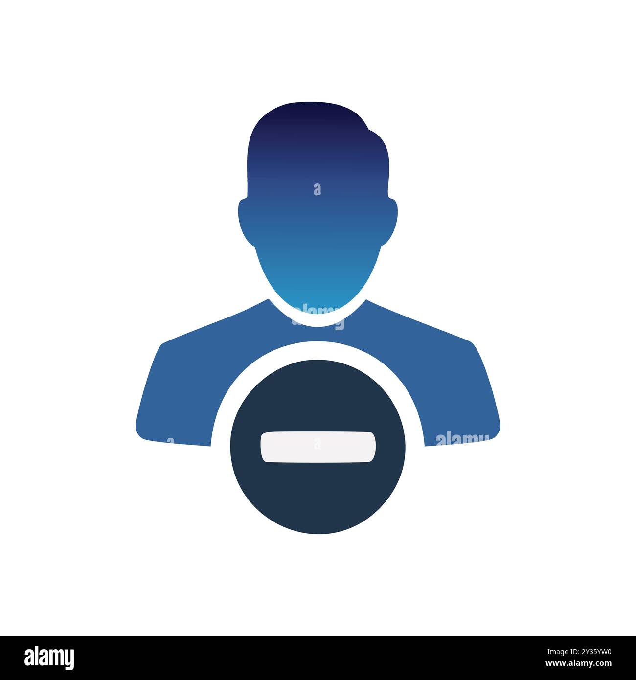 User account disabled. Blue user icon with a minus sign indicating a ...