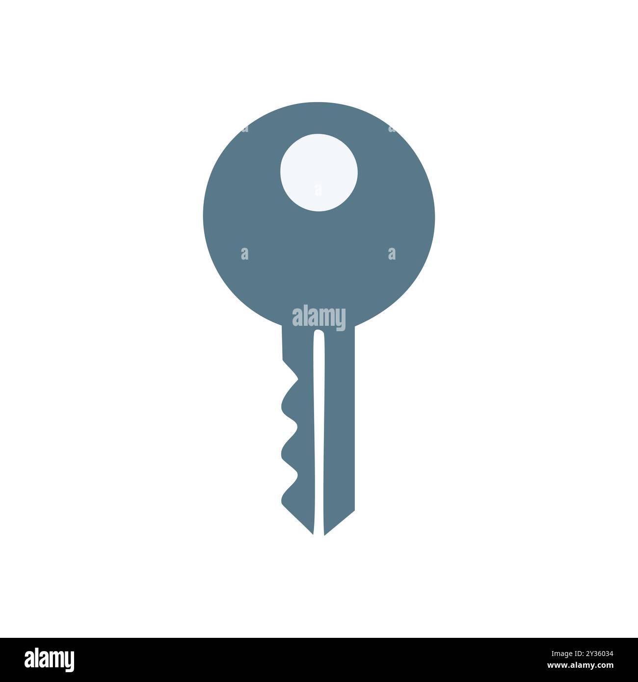 Simple key icon. Flat design key icon representing access, entry, or unlock Stock Vector Image ...