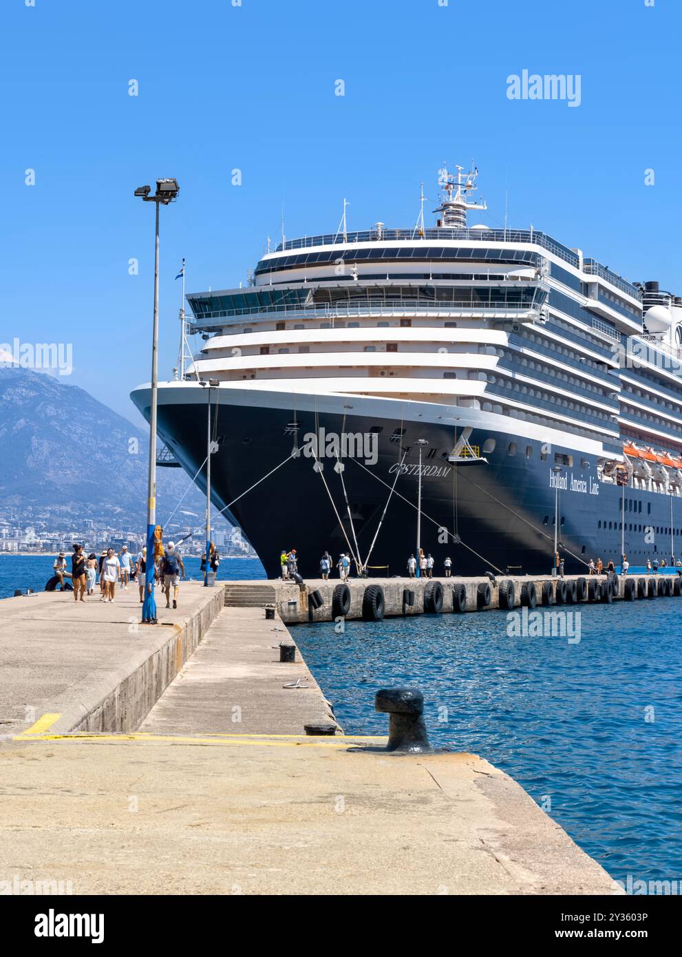 Oosterdam cruise ship, owned by Holland America at the cruise port in ...