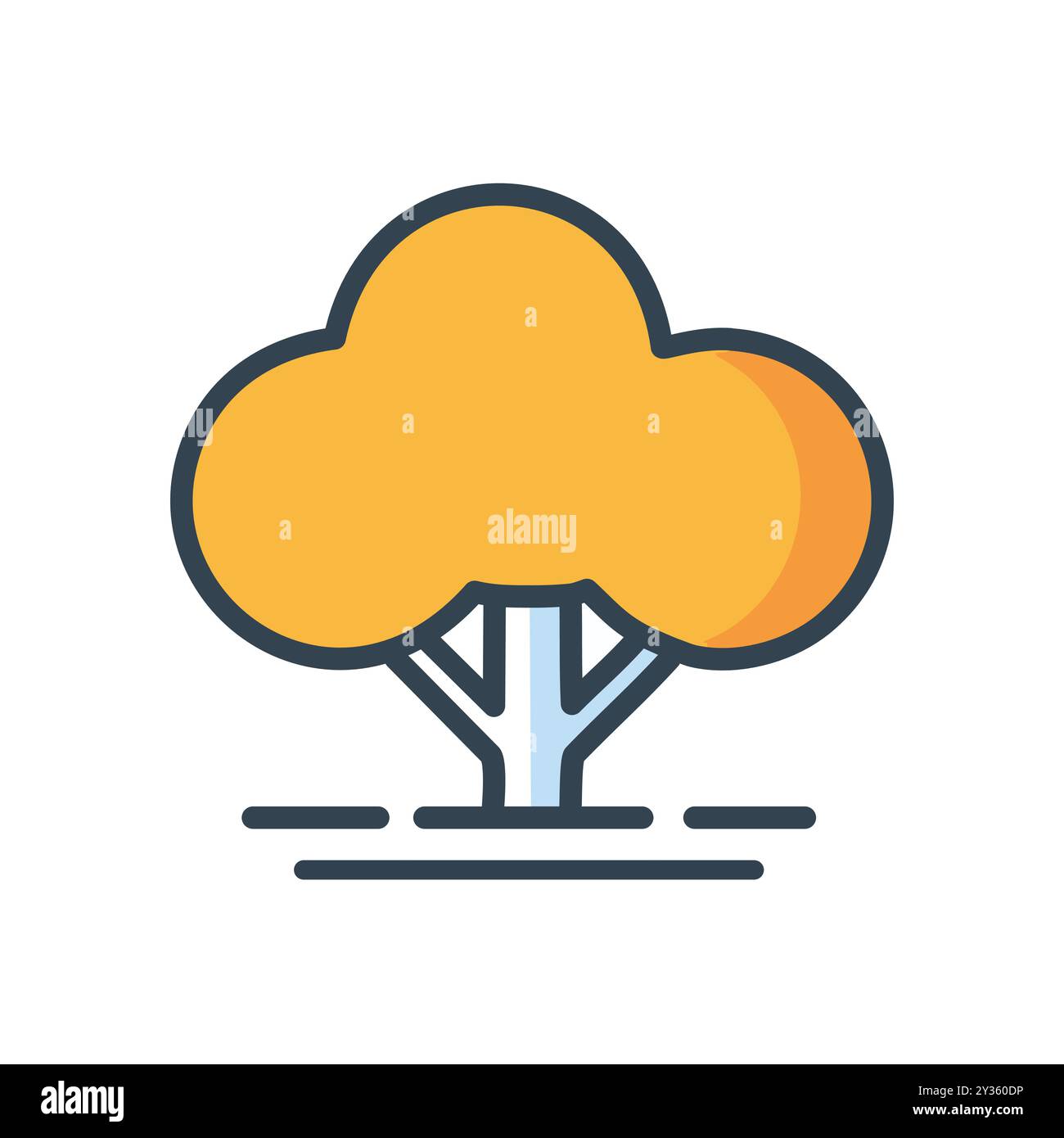 Tree icon illustration. Simple and colorful tree icon illustration ...