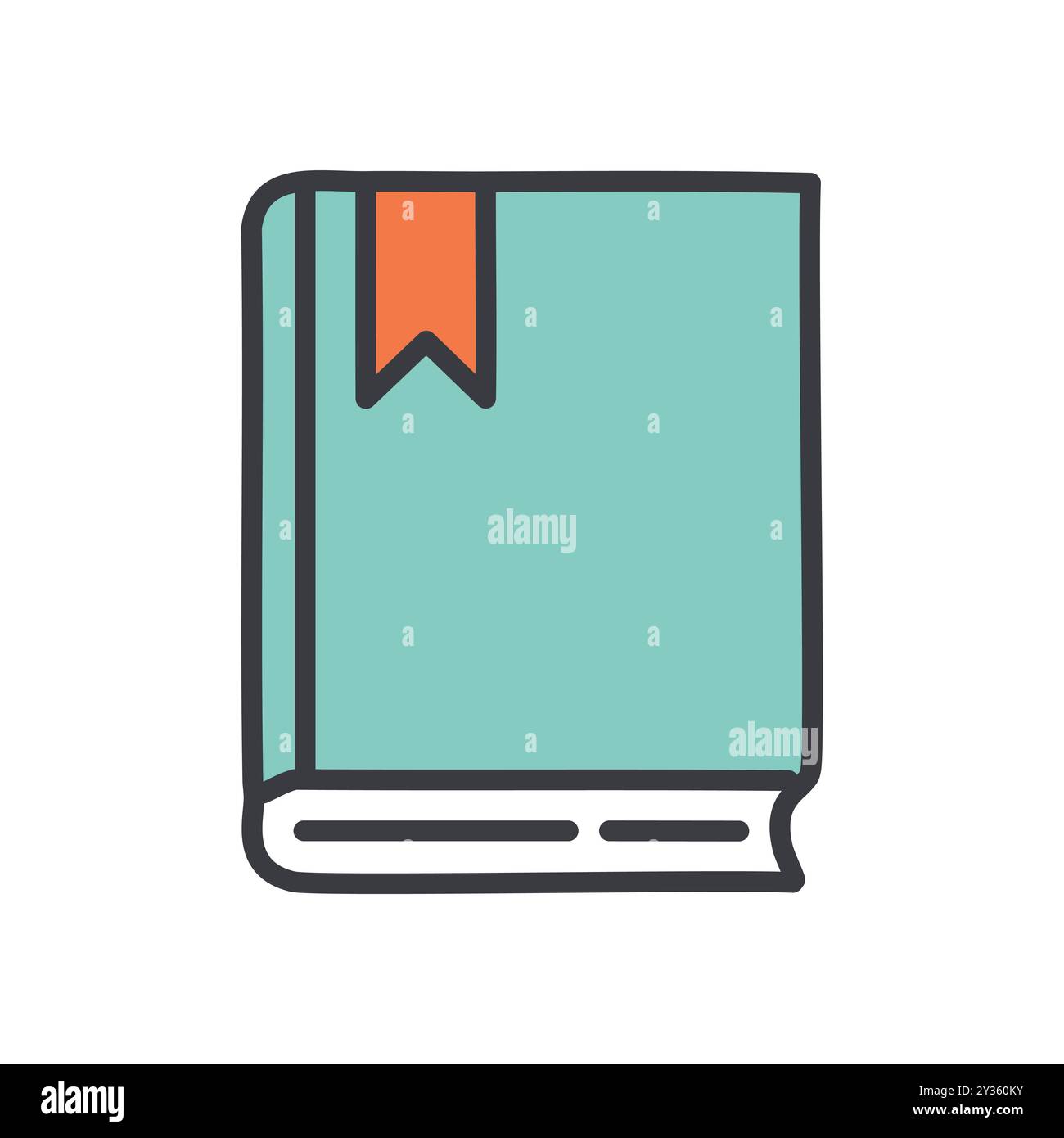 Book with bookmark. Closed book with a bookmark. Represents knowledge ...