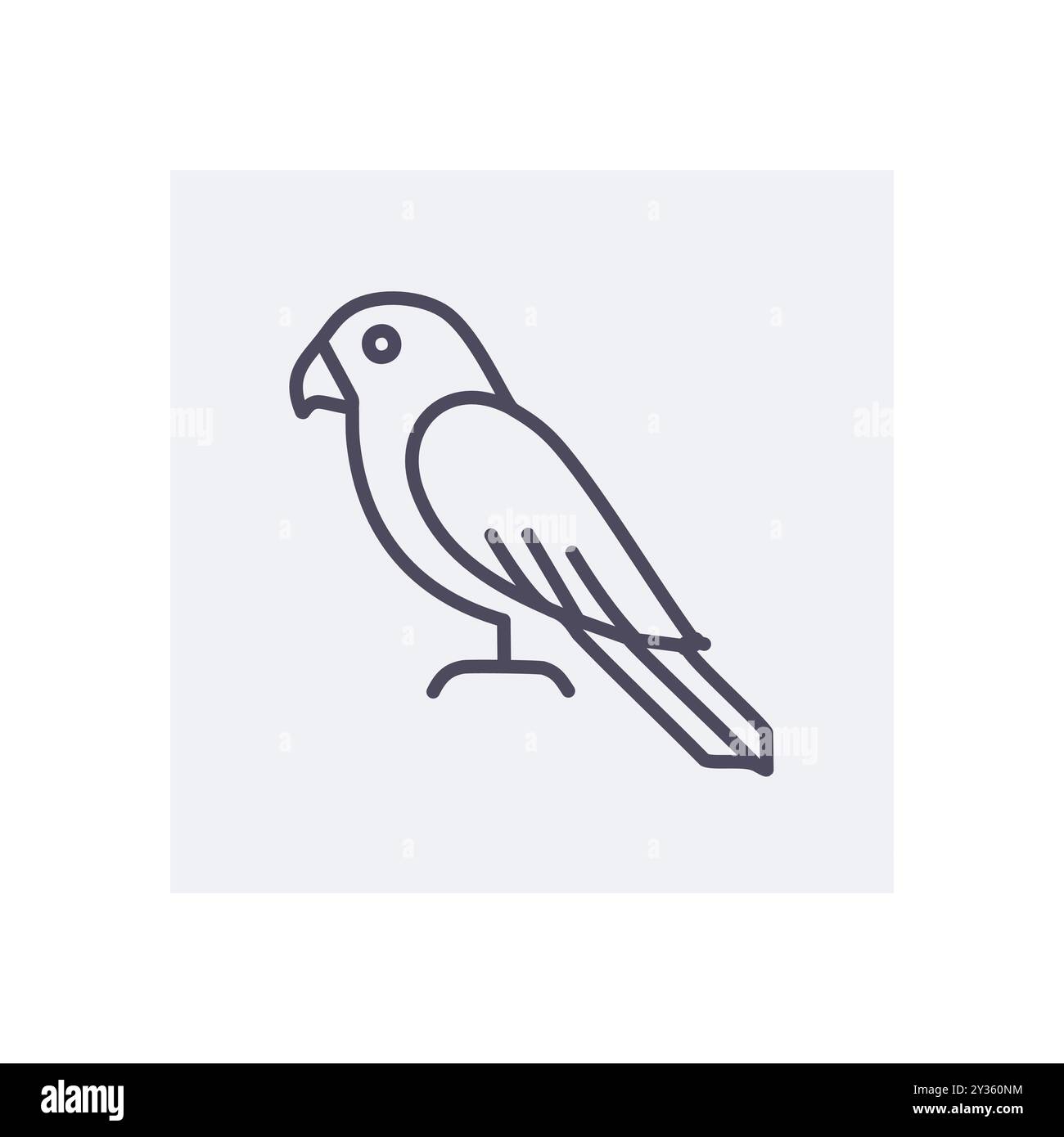 Bird outline icon. Simple line art icon of a bird, representing freedom, flight, and nature ...