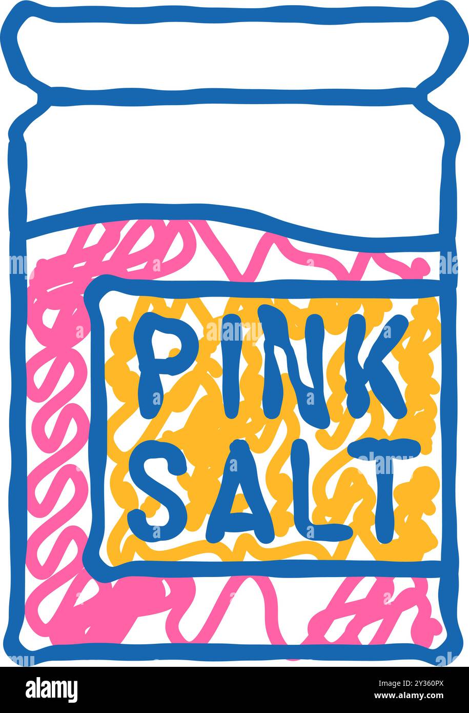 himalayan pink salt icon doodle illustration Stock Vector Image & Art ...