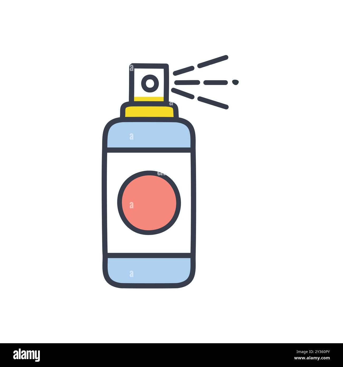 Spray can icon. Colorful illustration of a spray can with a red circle ...