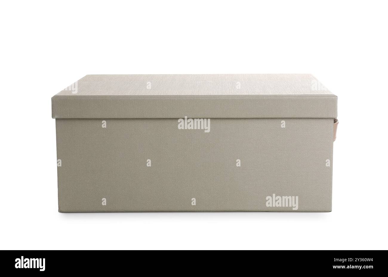 One gray box with lid isolated on white Stock Photo - Alamy