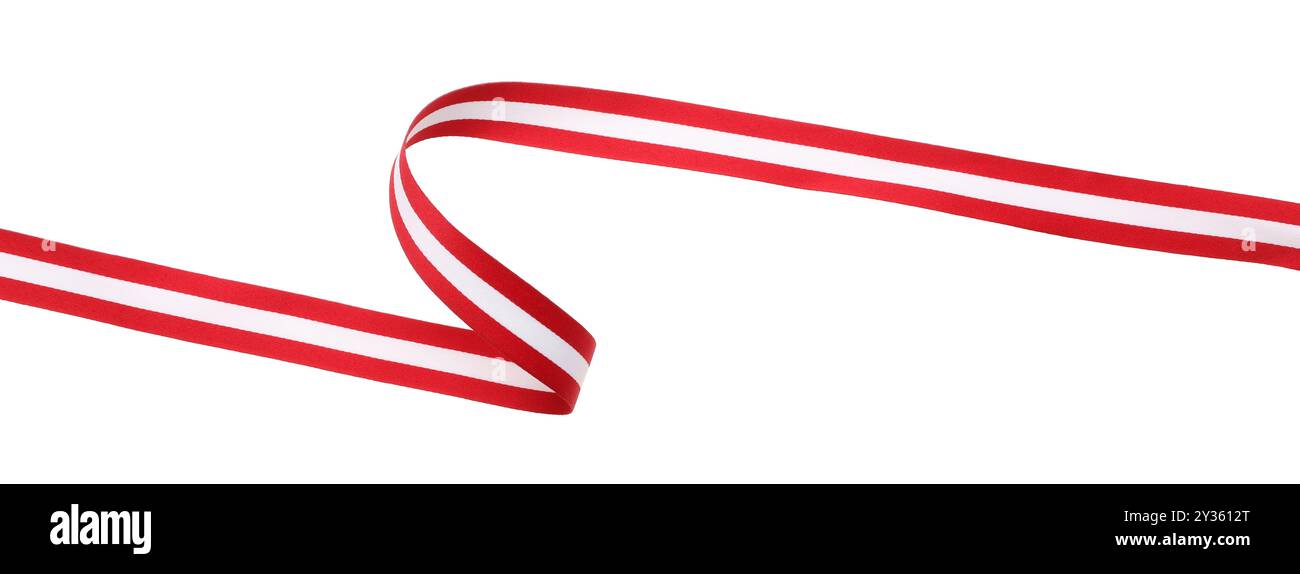 Ribbon in colors of Austrian flag isolated on white Stock Photo - Alamy