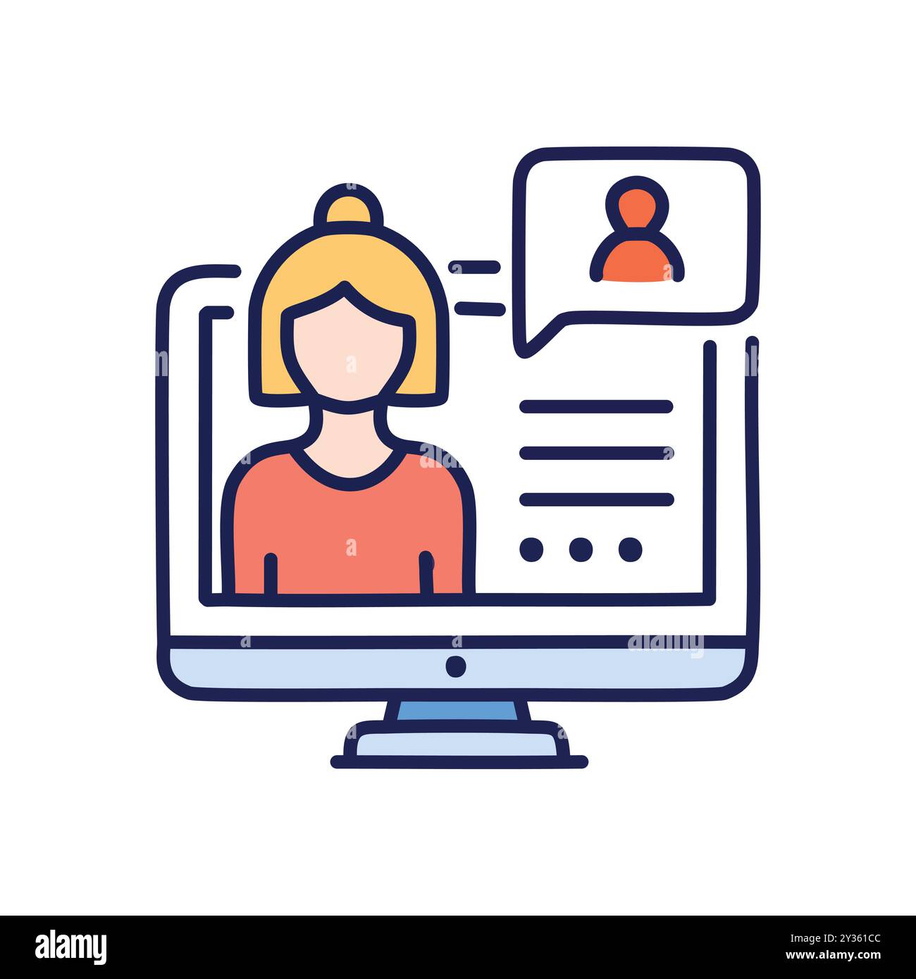 Profile information screen Stock Vector Images - Alamy