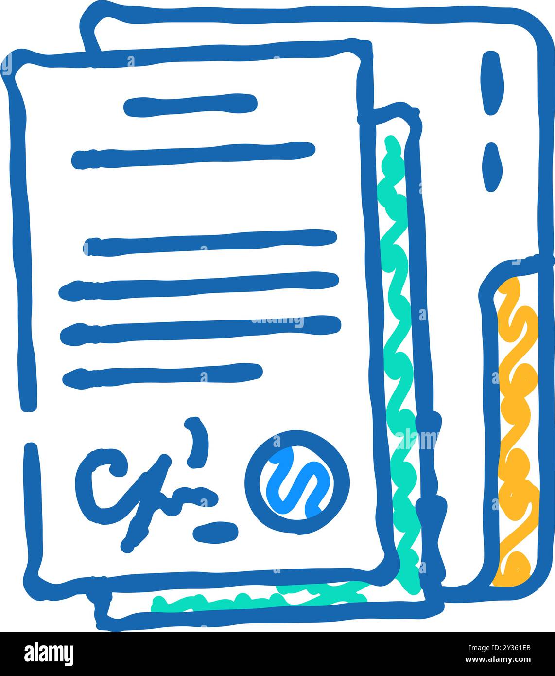 document folder icon doodle illustration Stock Vector Image & Art - Alamy