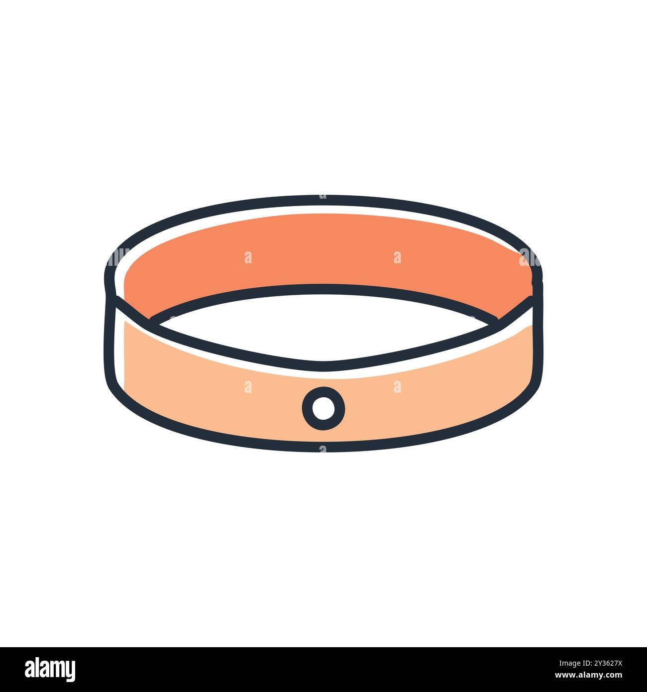 Simple orange band. Simple orange band with a single button, perfect ...