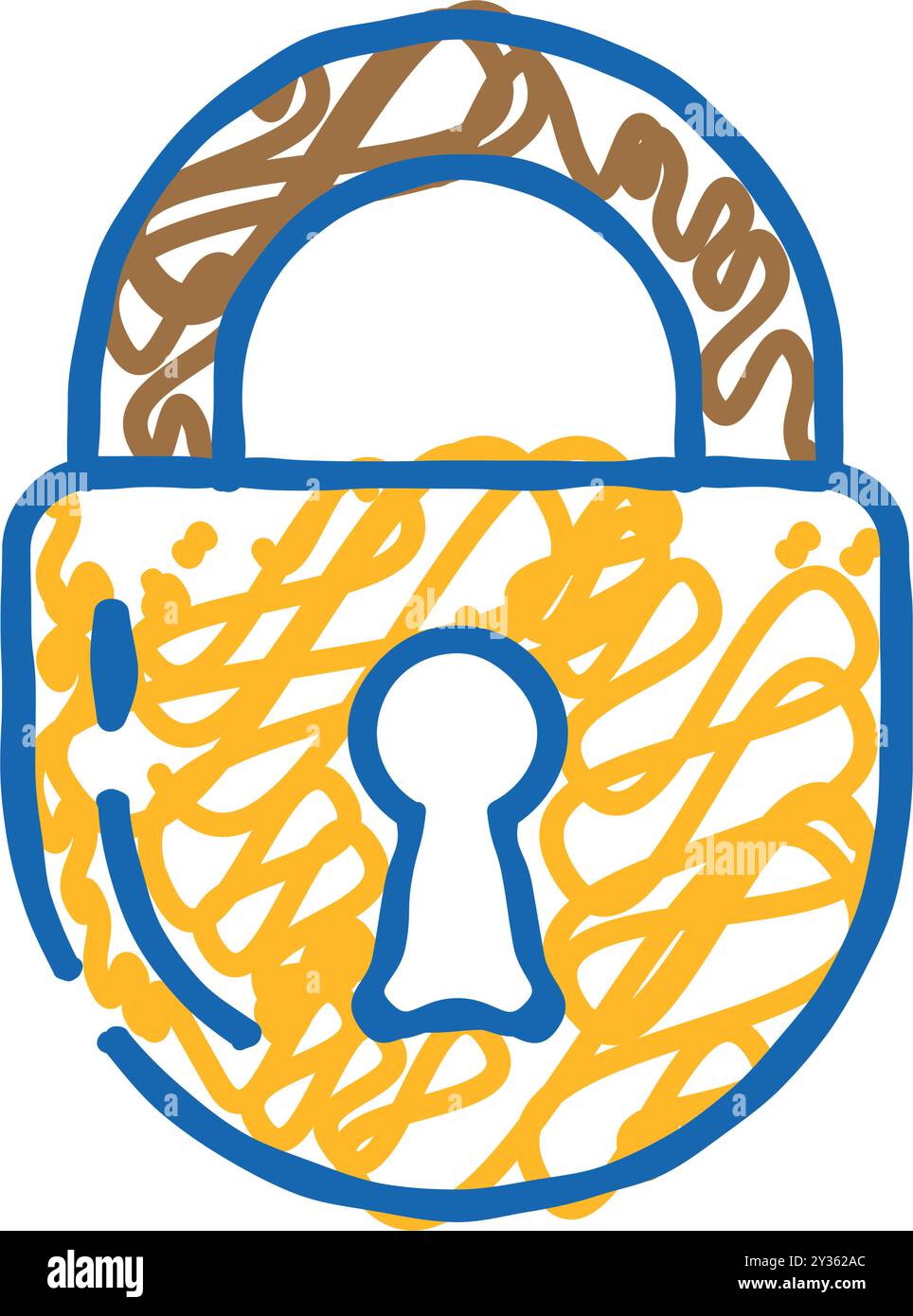 keyhole padlock icon doodle illustration Stock Vector Image & Art - Alamy