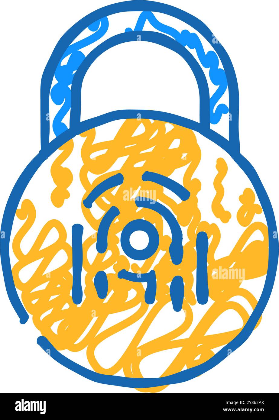 private padlock icon doodle illustration Stock Vector Image & Art - Alamy