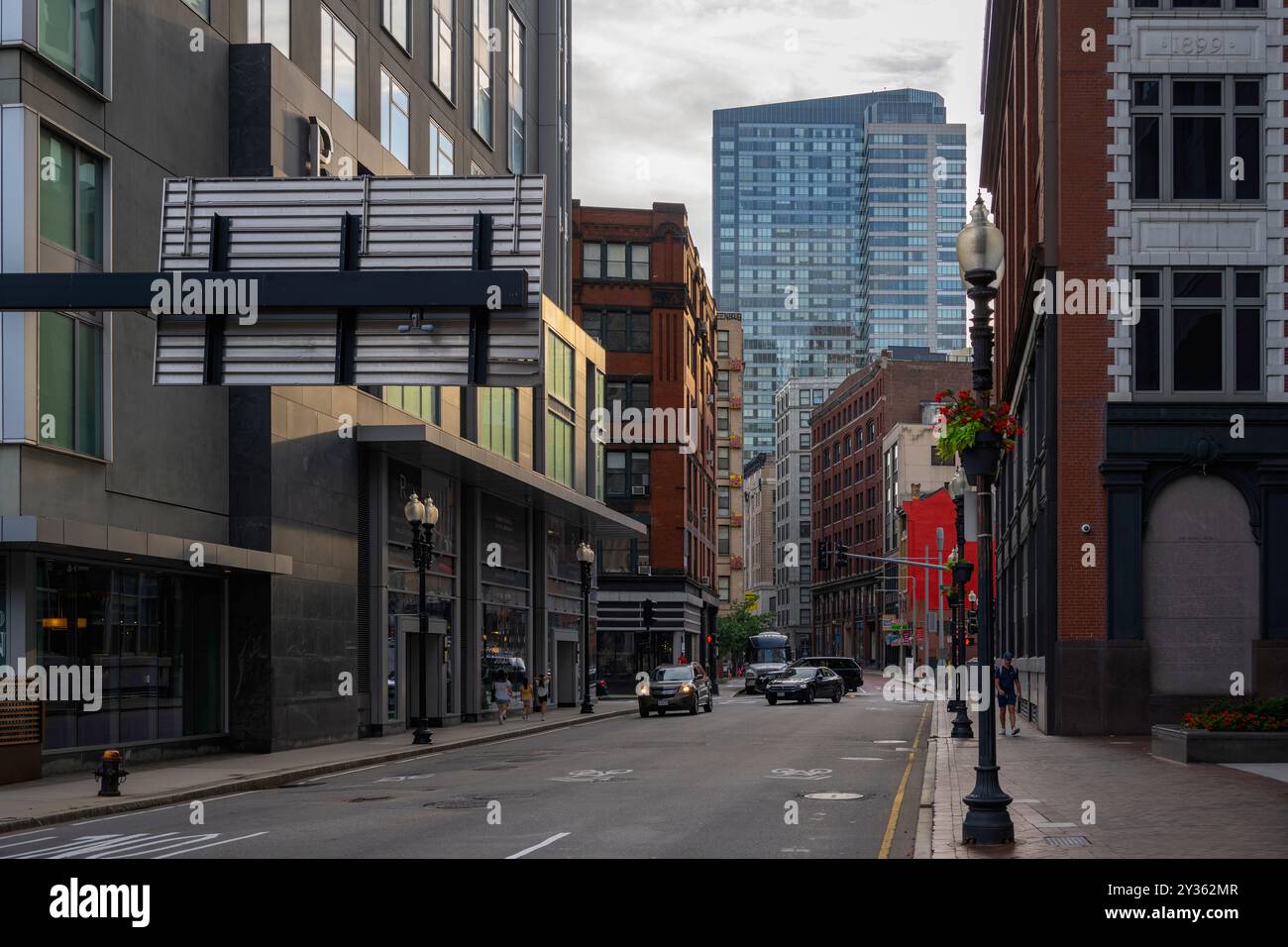 Downtown Crossing, a major shopping area Charlie Baker Boston Stock Photo - Alamy