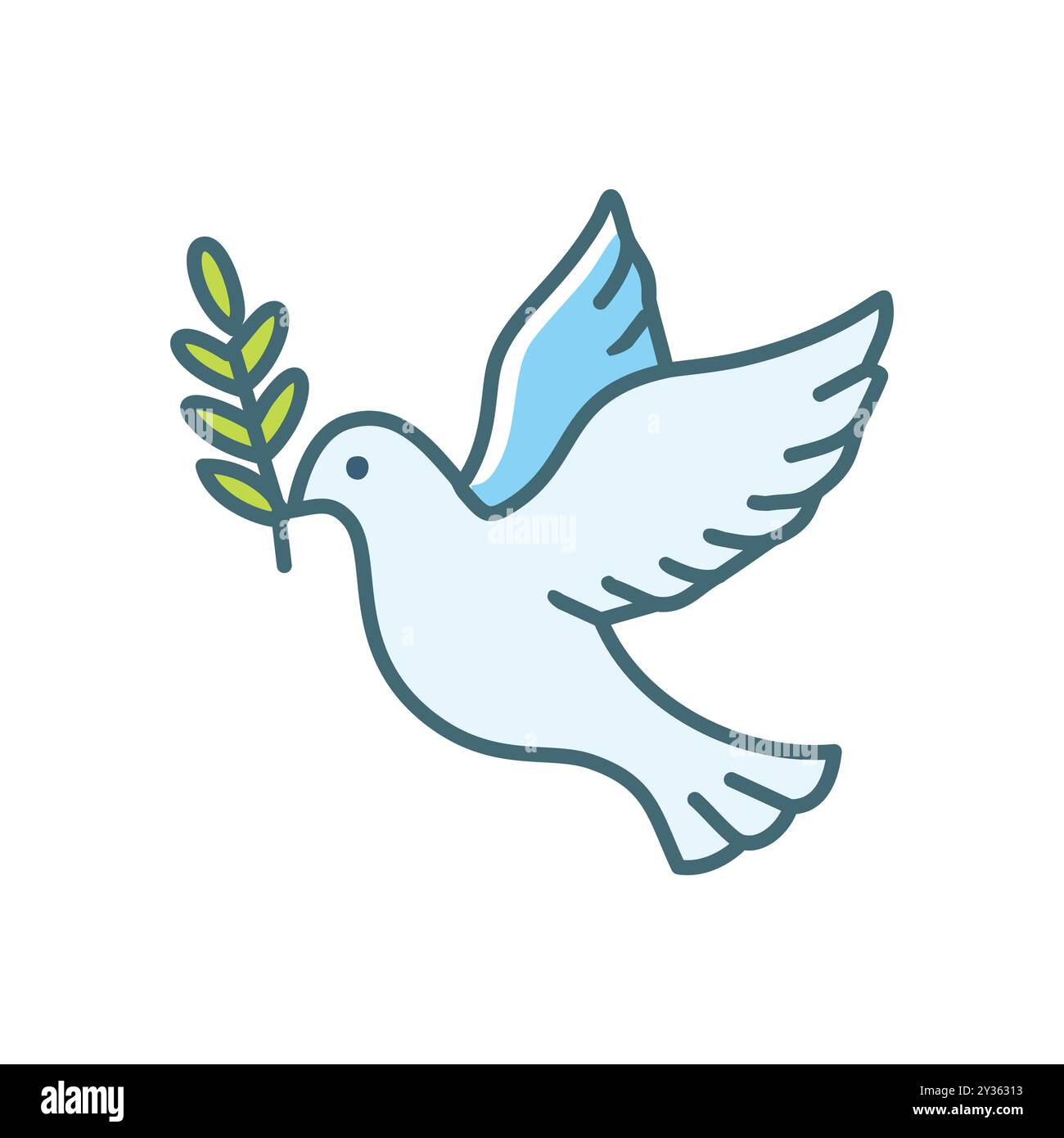 Dove peace symbol. White dove with olive branch, symbolizing peace ...
