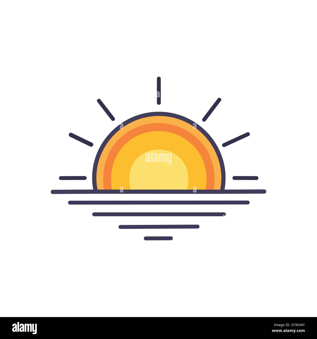 Dusk calmness Stock Vector Images - Alamy