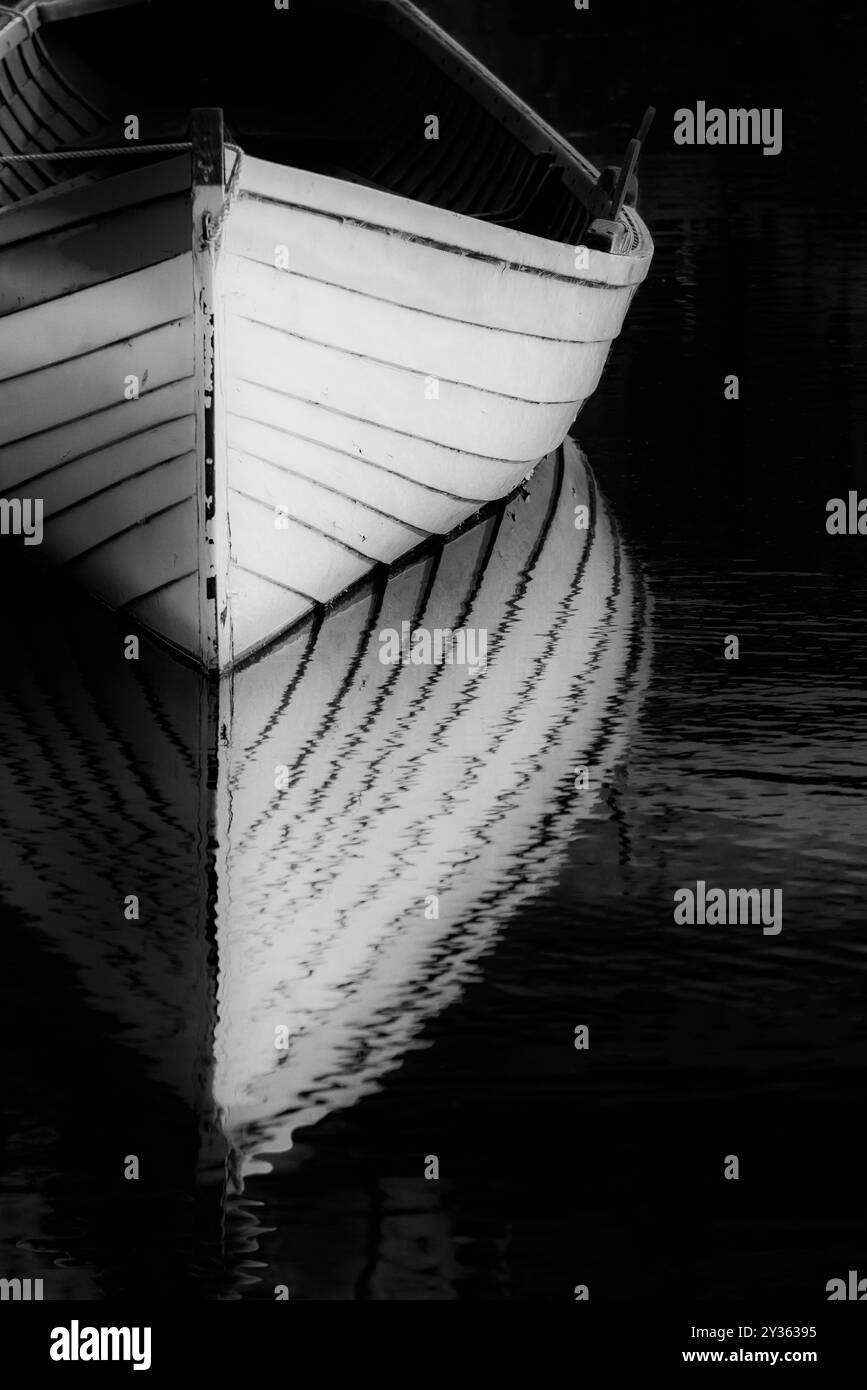 Sunny lake boats Black and White Stock Photos & Images - Alamy