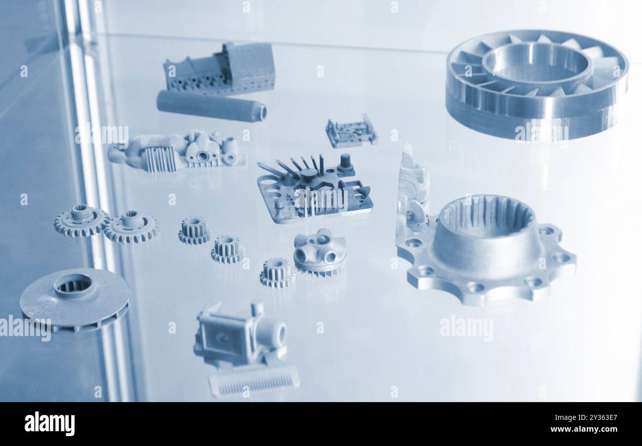 Objects printed on 3D printer from metal powder using Metal Jet ...