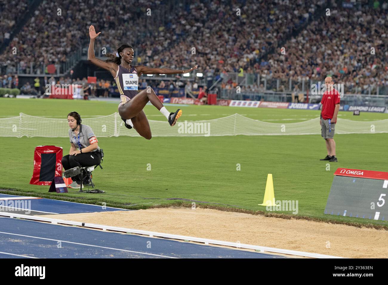 Fatima Diame (Spain) during the long jump women at Golden Gala Pietro ...