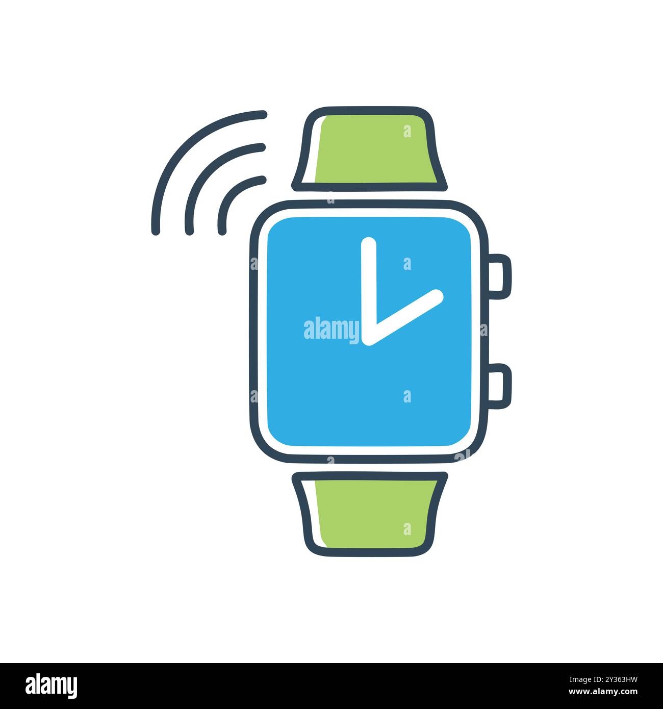 Smartwatch notification. Smartwatch with notification signal ...