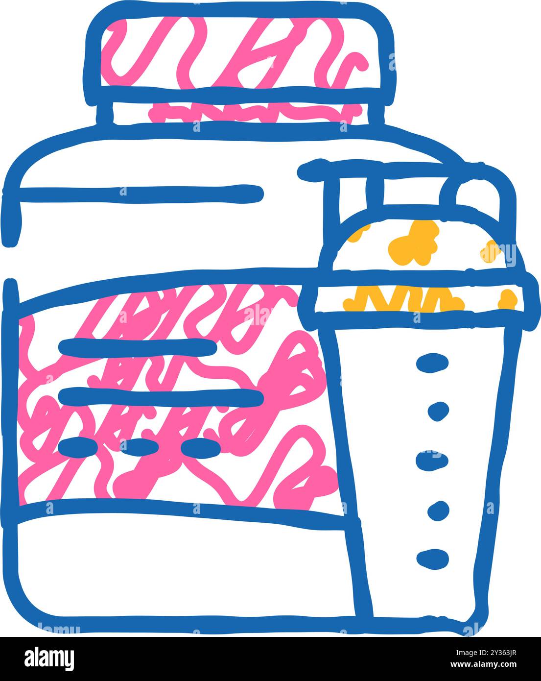 whey protein milk product icon doodle illustration Stock Vector Image ...