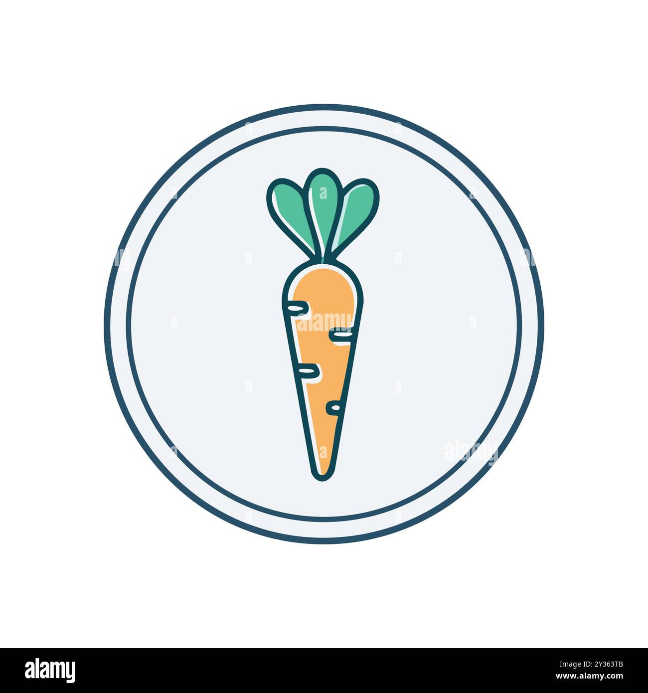 Carrot icon design. Simple and colorful icon illustration featuring a ...