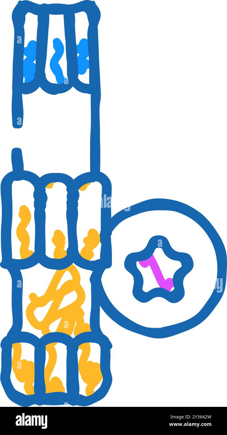 torx drive screwdriver bit icon doodle illustration Stock Vector Image ...