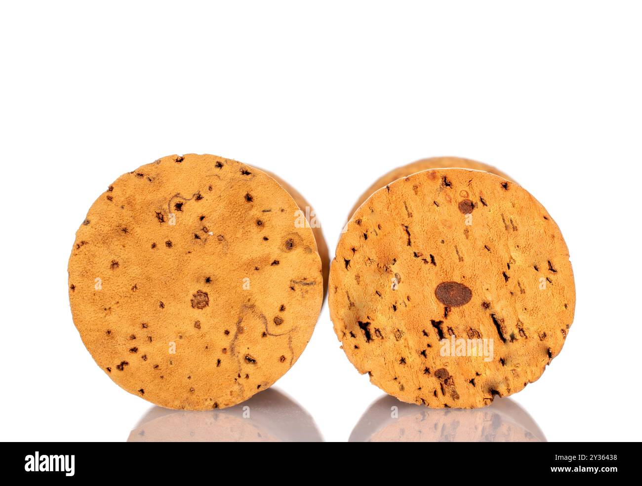 Two wine corks, macro, isolated on white background Stock Photo - Alamy