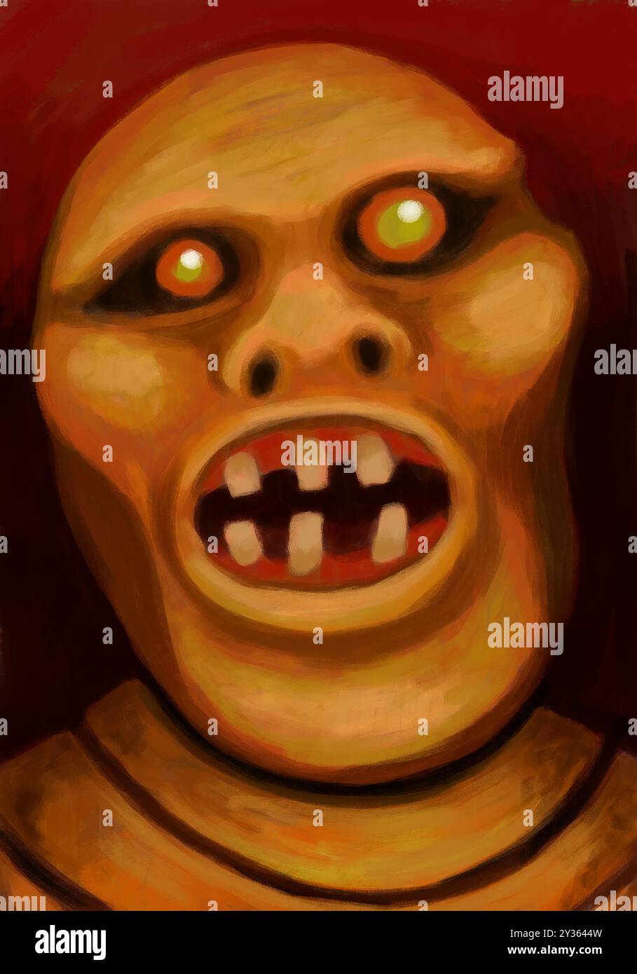 Alien creature - digital painting Stock Photo - Alamy