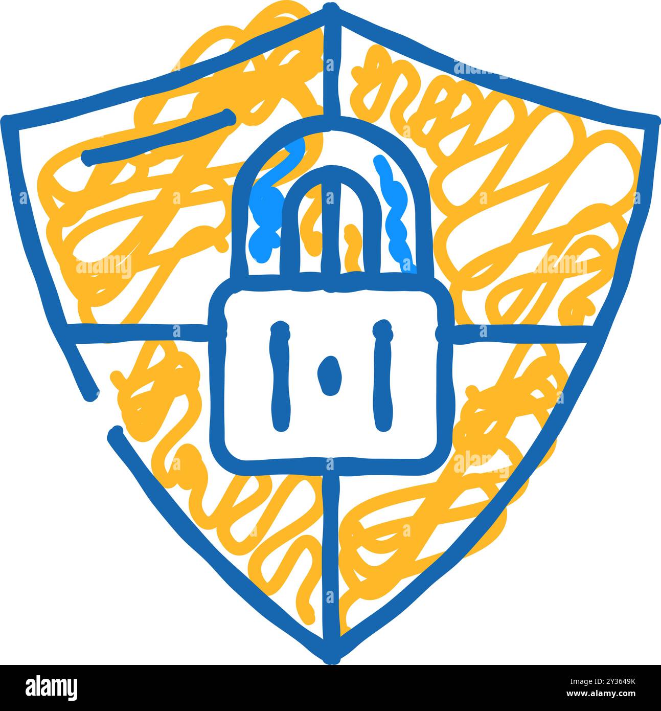 safety padlock icon doodle illustration Stock Vector Image & Art - Alamy