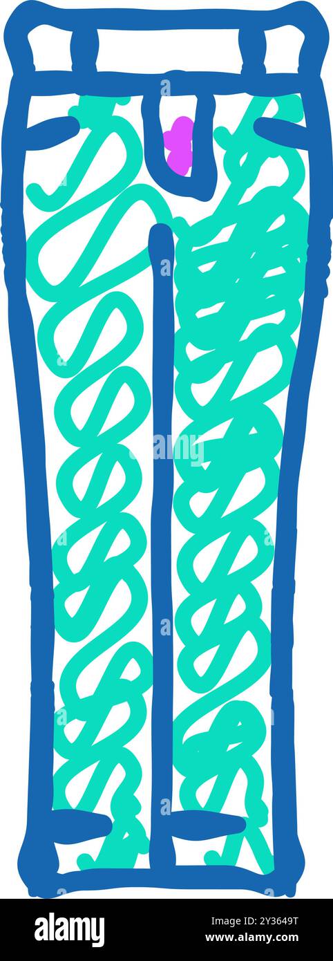 low rise pants apparel icon doodle illustration Stock Vector Image ...