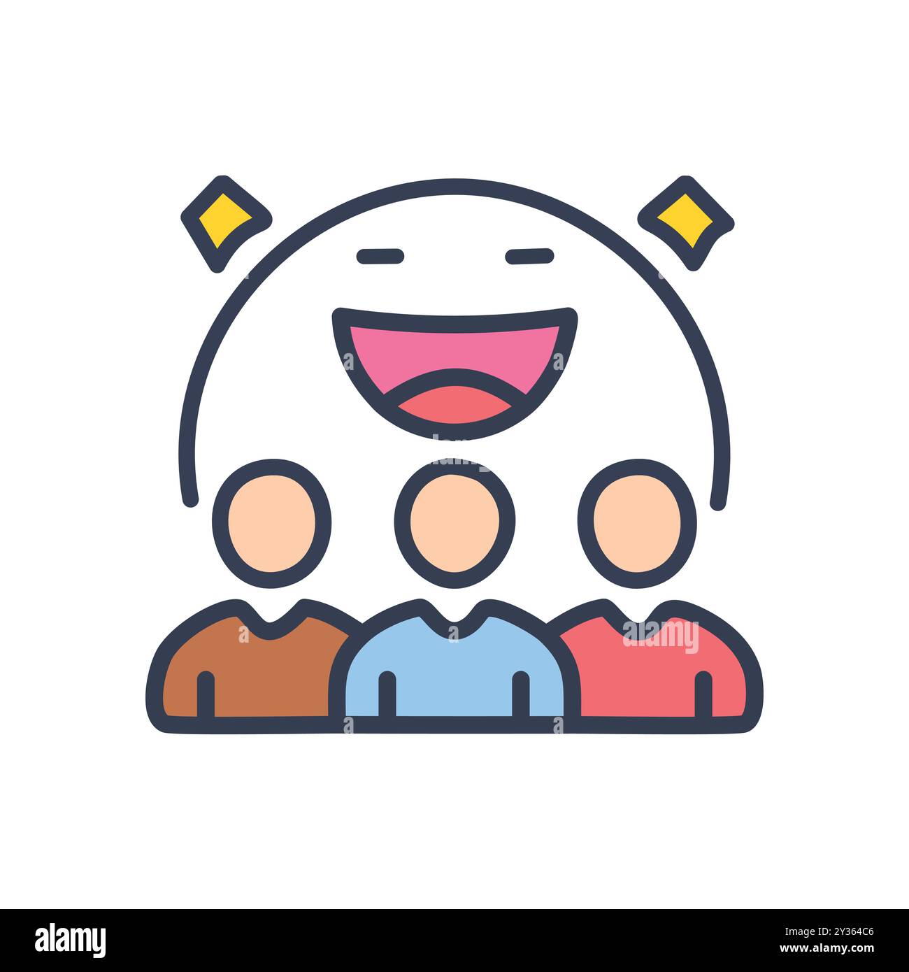 Teamwork laugh Stock Vector Images - Alamy