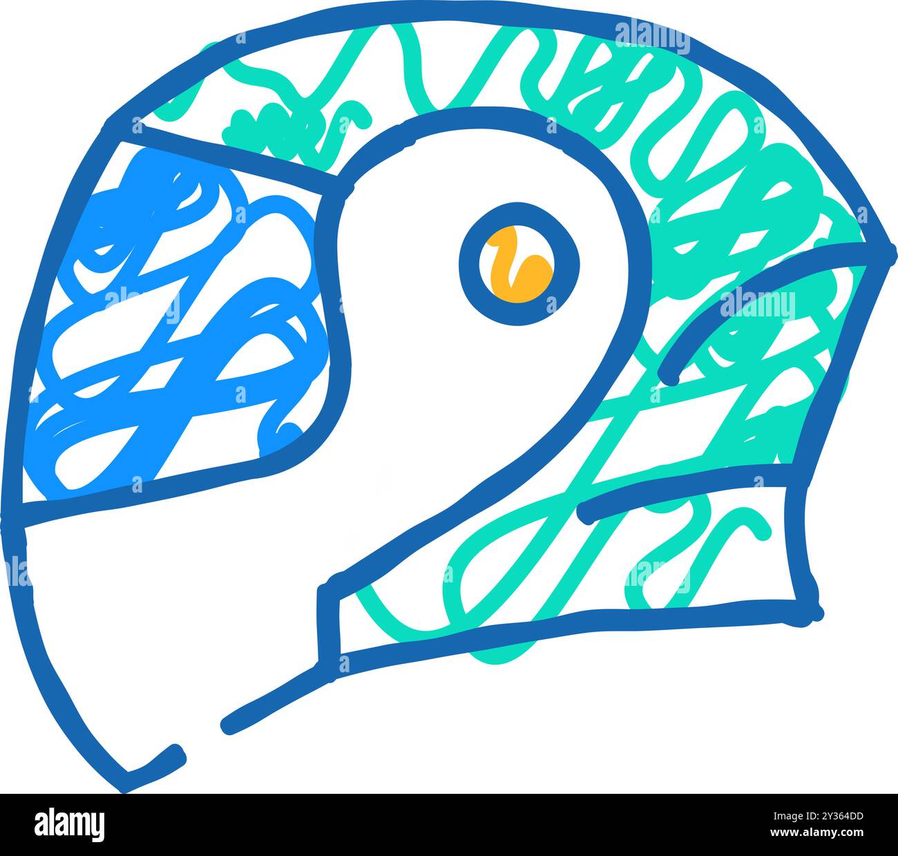 modular helmet motorcycle icon doodle illustration Stock Vector Image ...