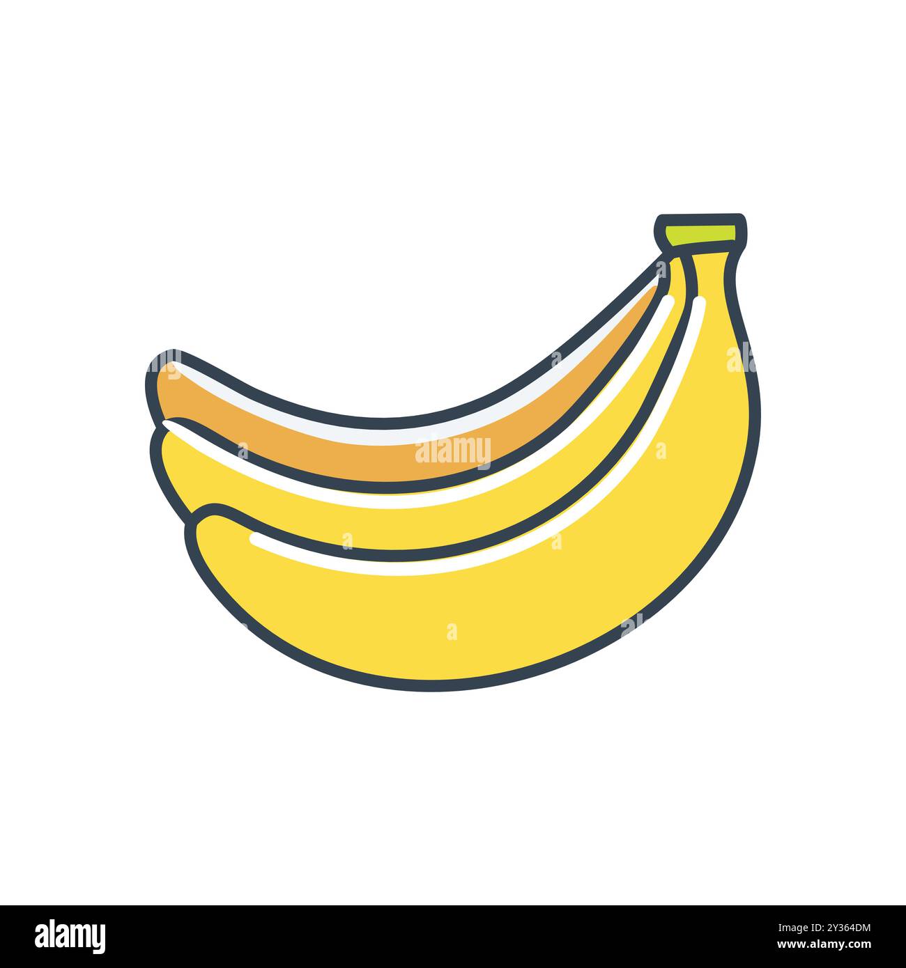 Banana bunch cartoon. Three cartoon bananas in a bunch. Perfect for ...