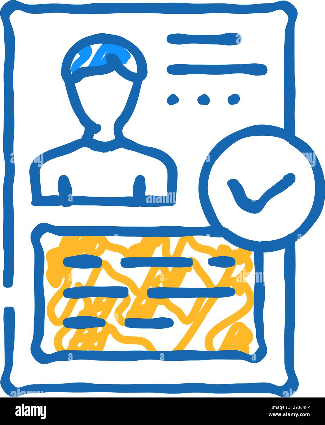 verified profile icon doodle illustration Stock Vector Image & Art - Alamy