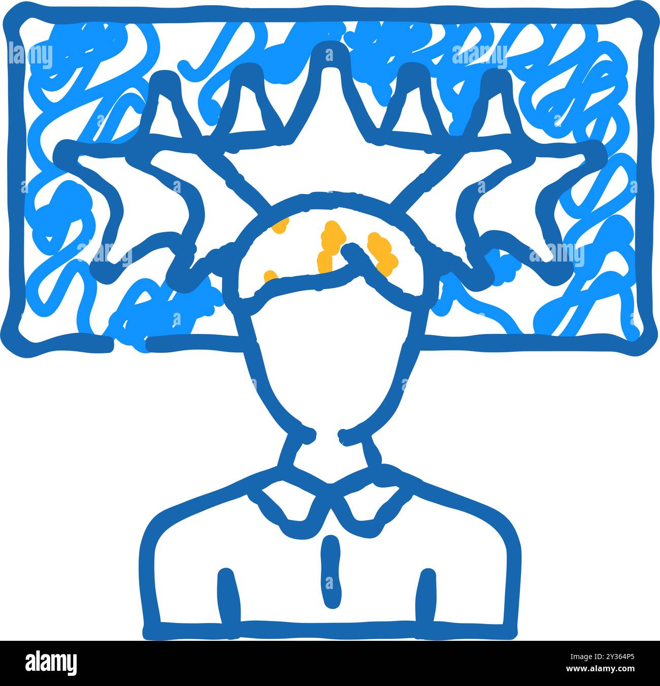 experience customer testimonial icon doodle illustration Stock Vector ...