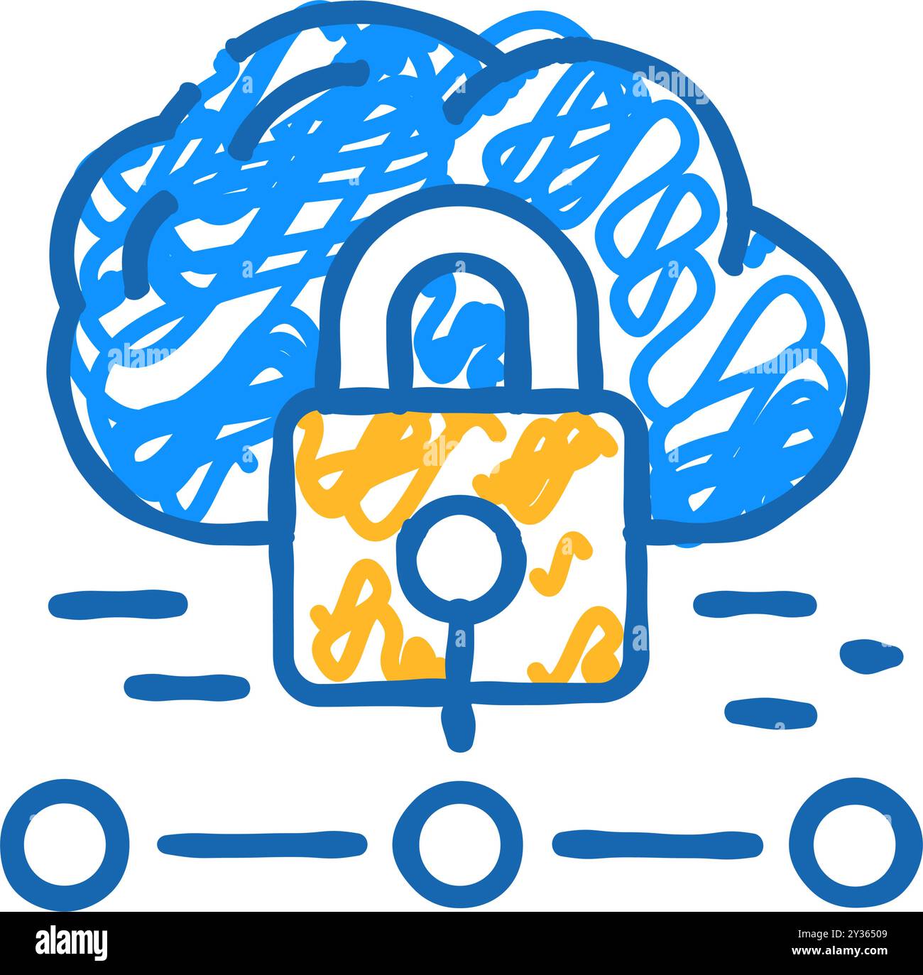 internet padlock icon doodle illustration Stock Vector Image & Art - Alamy
