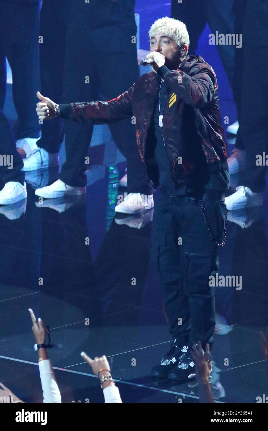 New York, New York, USA. 11th Sept. 2024. Eminem performs at the 2024 ...