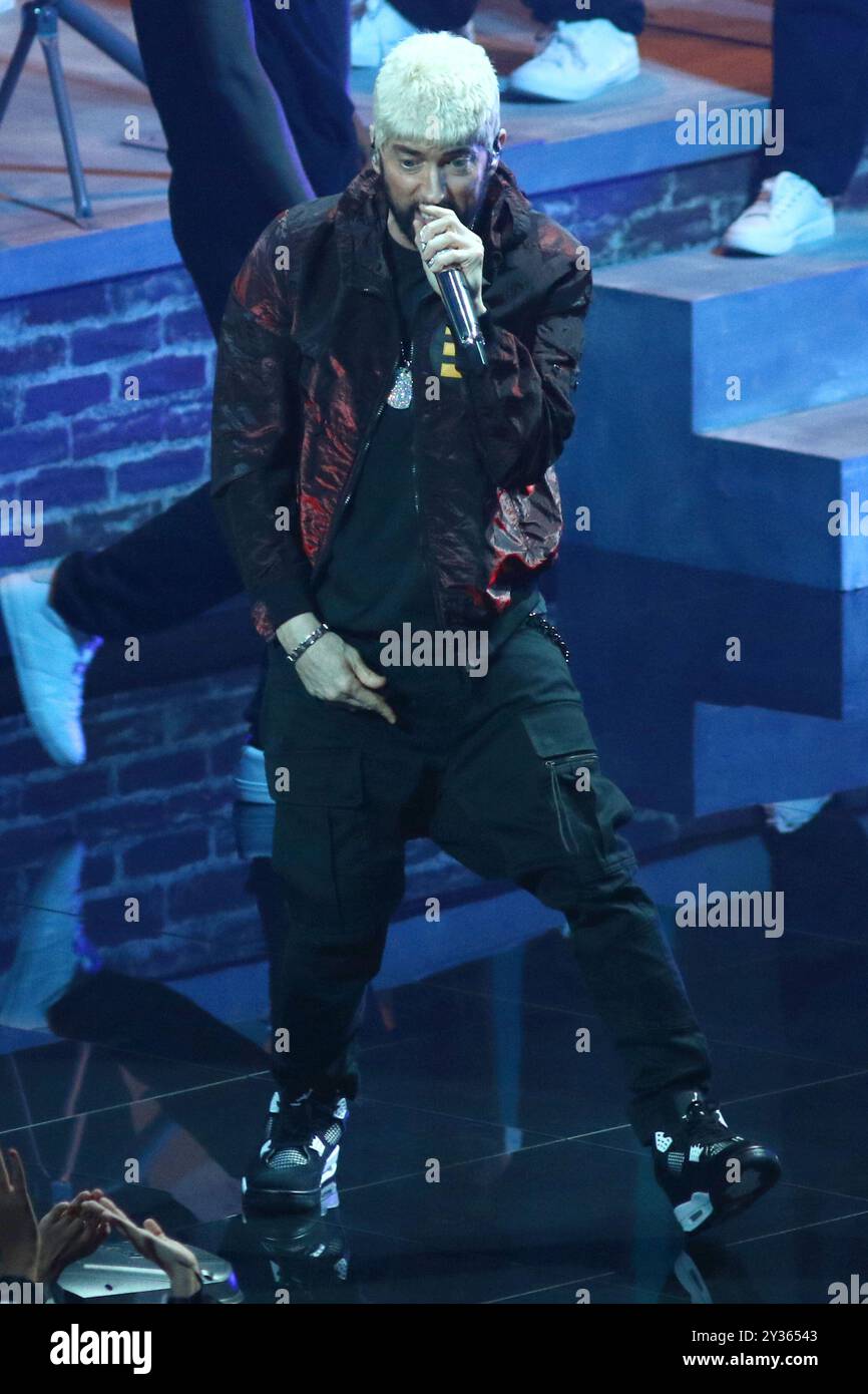 New York, New York, USA. 11th Sept. 2024. Eminem performs at the 2024 ...
