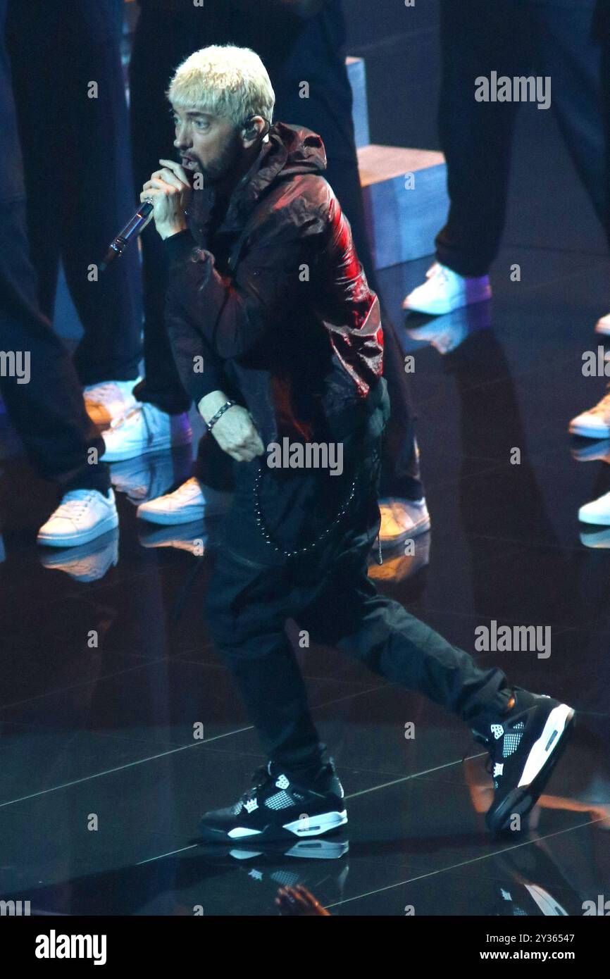 New York, New York, USA. 11th Sept. 2024. Eminem performs at the 2024 ...