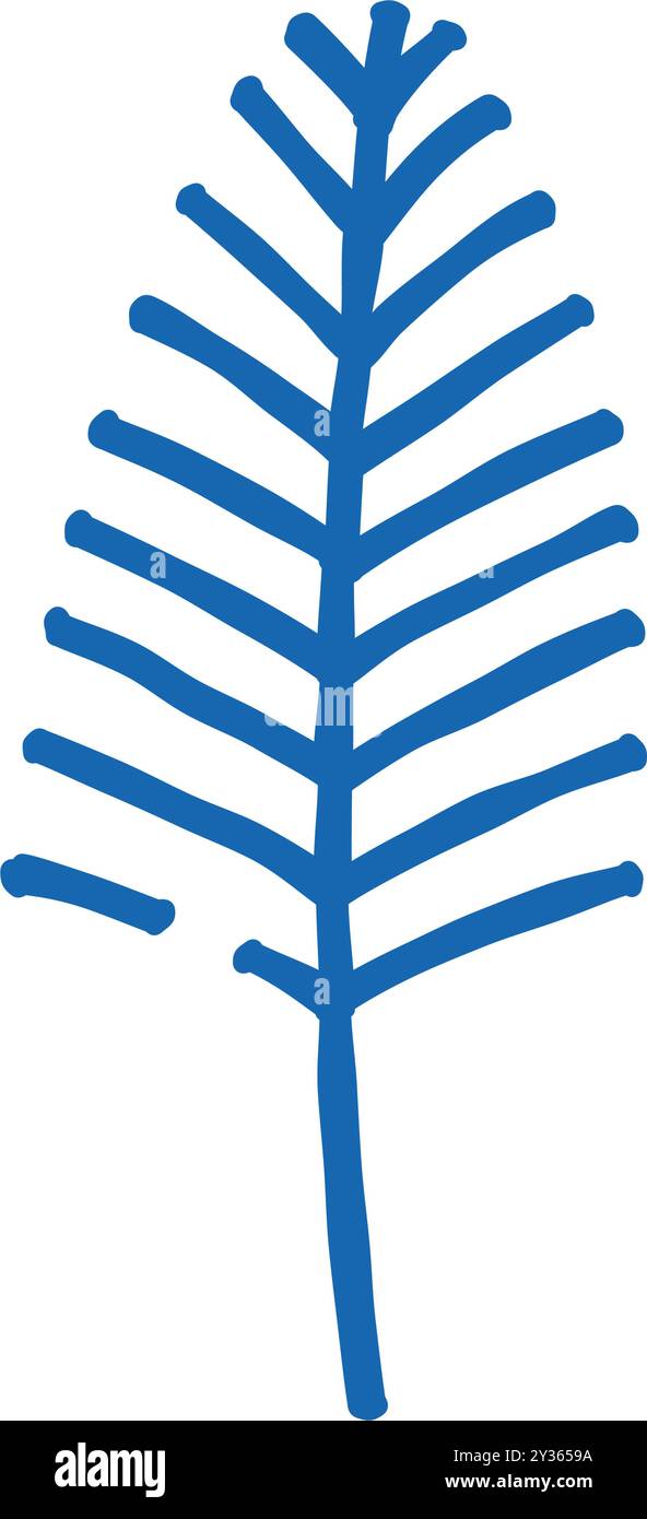 areca palm tropical leaf icon doodle illustration Stock Vector Image ...