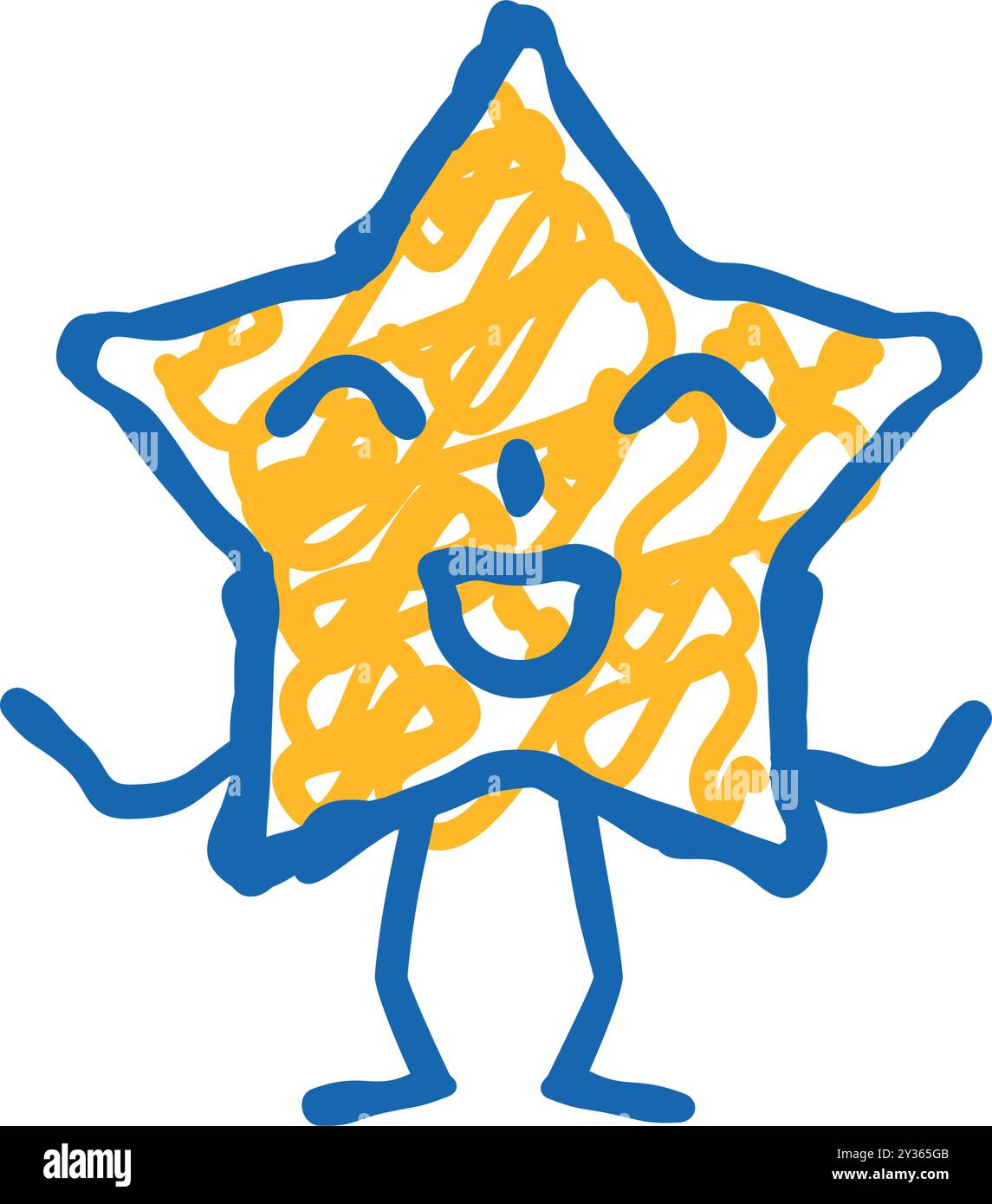 star geometric shape character icon doodle illustration Stock Vector ...