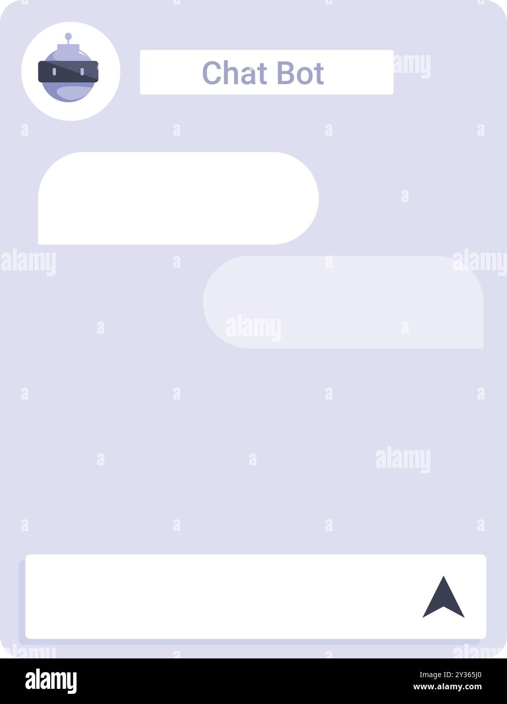 Chat bot messaging with blank speech bubbles showing conversation Stock Vector Image & Art - Alamy